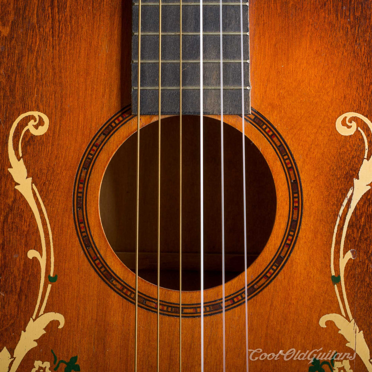 Vintage 1930s Regal Acoustic Guitar Vintage Art Deco Stencil Design ...