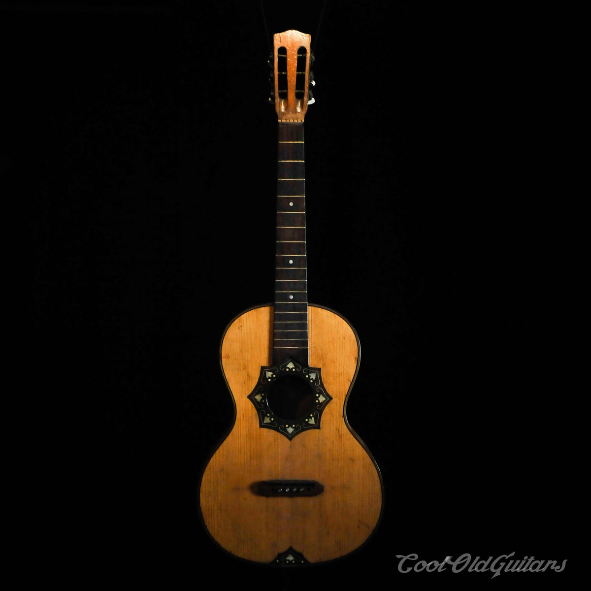 Ornate 1800s European Acoustic Parlor Guitar – Cool Old Guitars